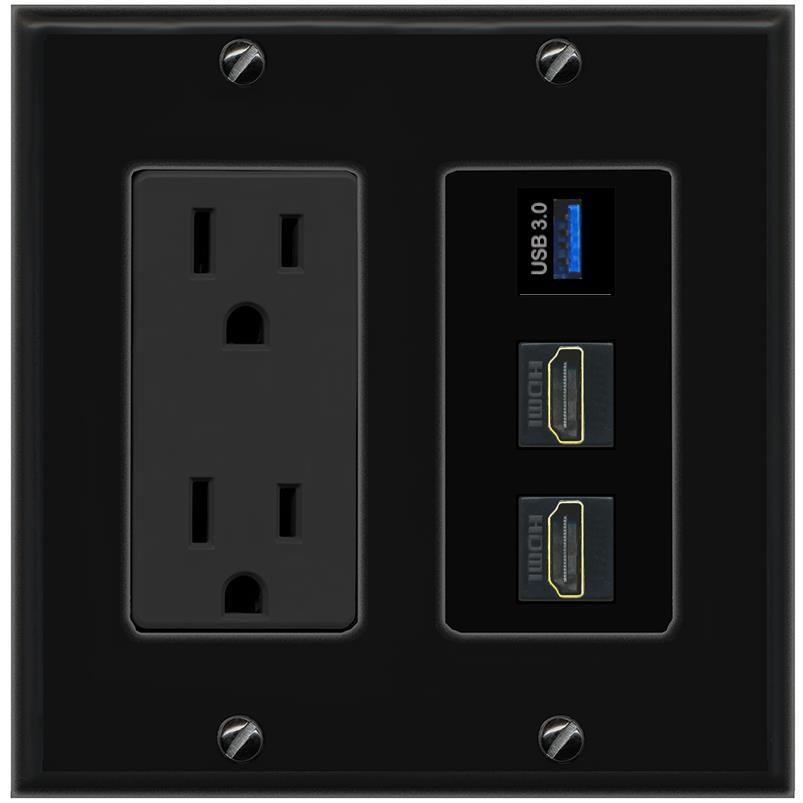 Wall Plates With Usb Ports AWAUO USB C Wall Outlet White Wall Mount 2