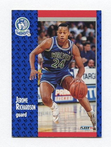 1991-92 Fleer Tony's Pizza #36 Pooh Richardson Minnesota Timberwolves ...