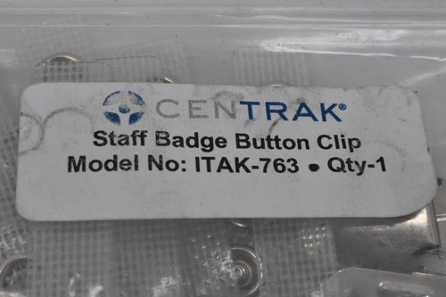 Centrak Clear Staff Badge Button Clip ID Badge Strap Clips ITAK-763 Lot ...