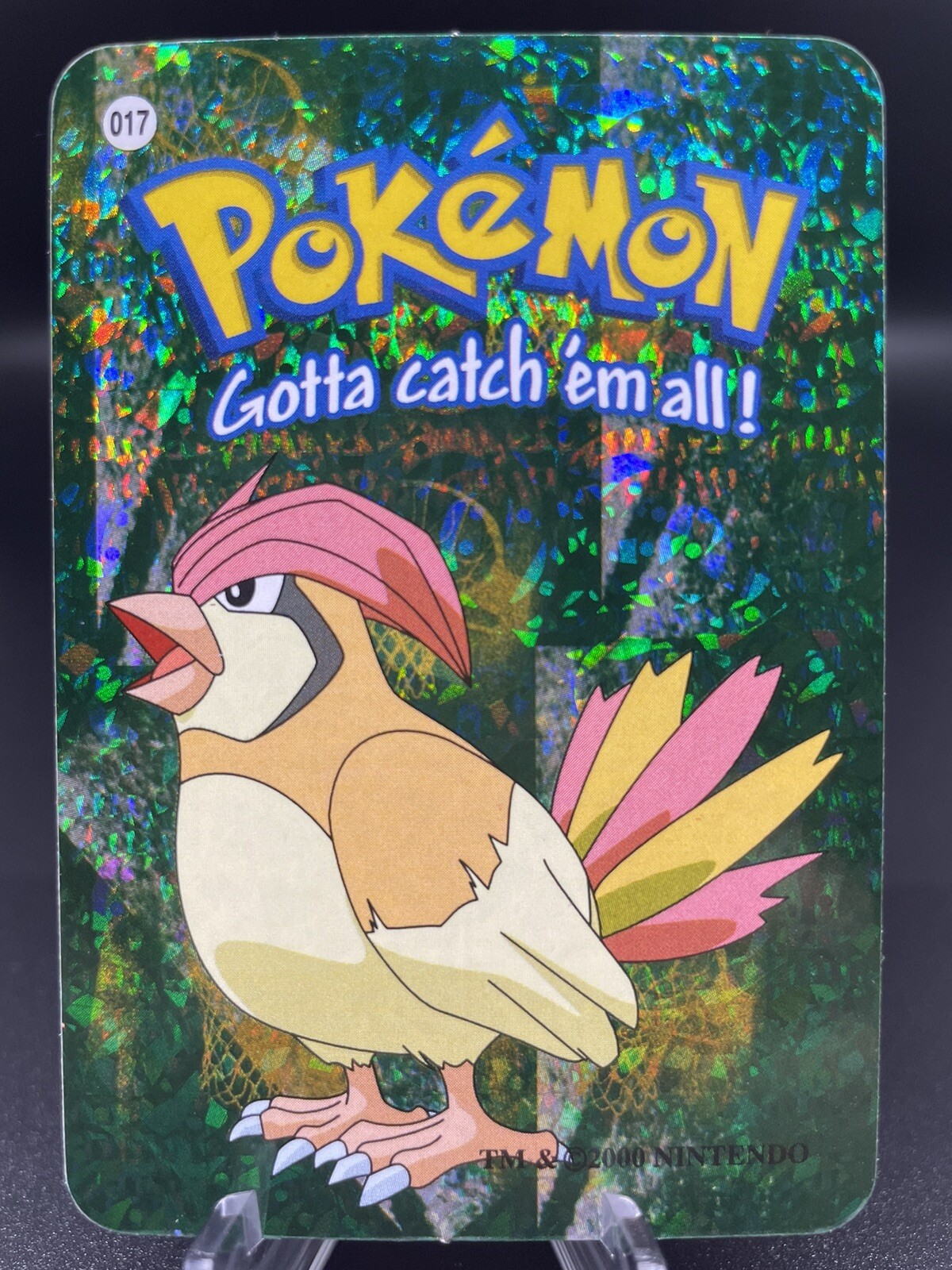 Pidgeotto #017 2000 Pokémon Vending Prism Holo Sticker Card | eBay