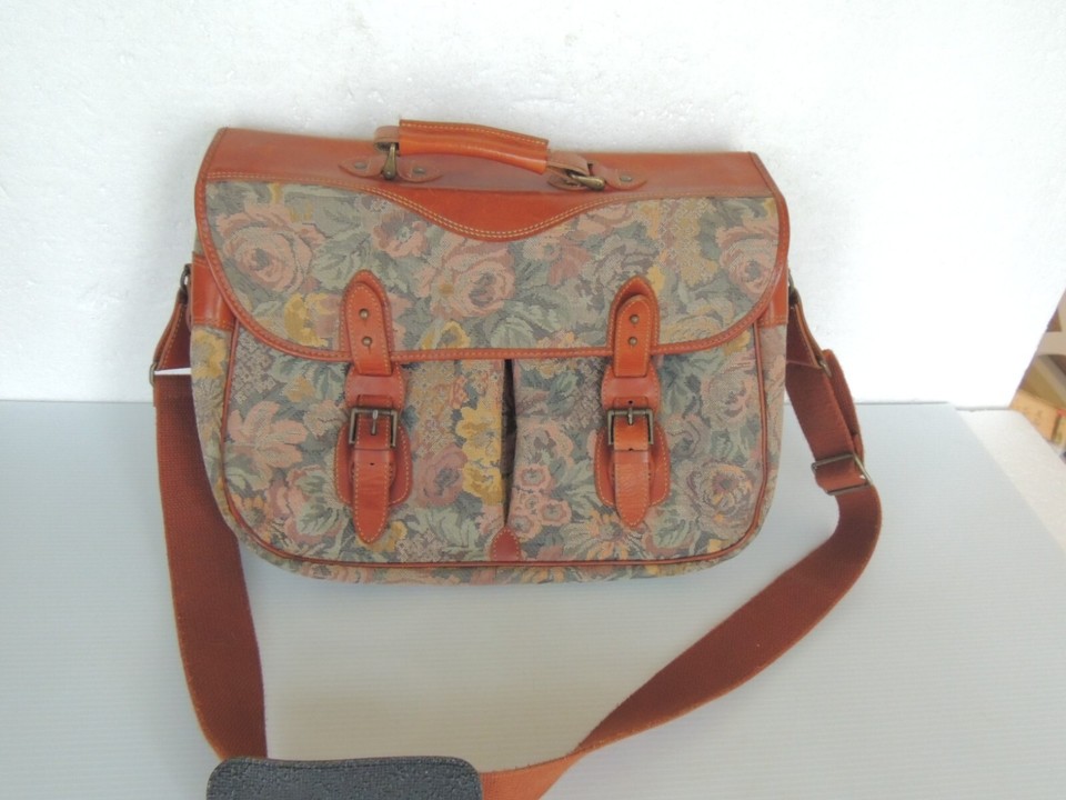Vintage 80s Day-Timer Large Tapestry 5 PC SET Shoulder Bag, BRIEFCASE ...