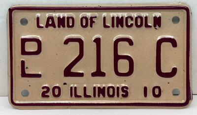 2010 Illinois Motorcycle Dealer Dealership License Plate DL 216C Harley ...