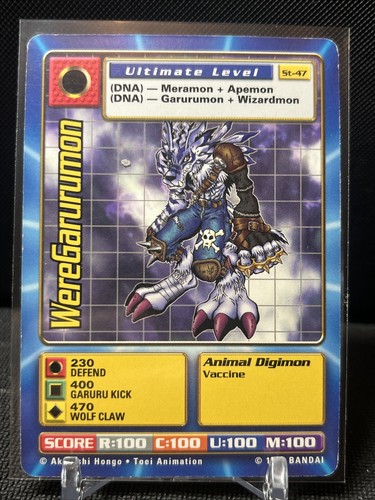 Digimon Card WereGarurumon Ultimate Level St-47 Bandai 1999 | eBay