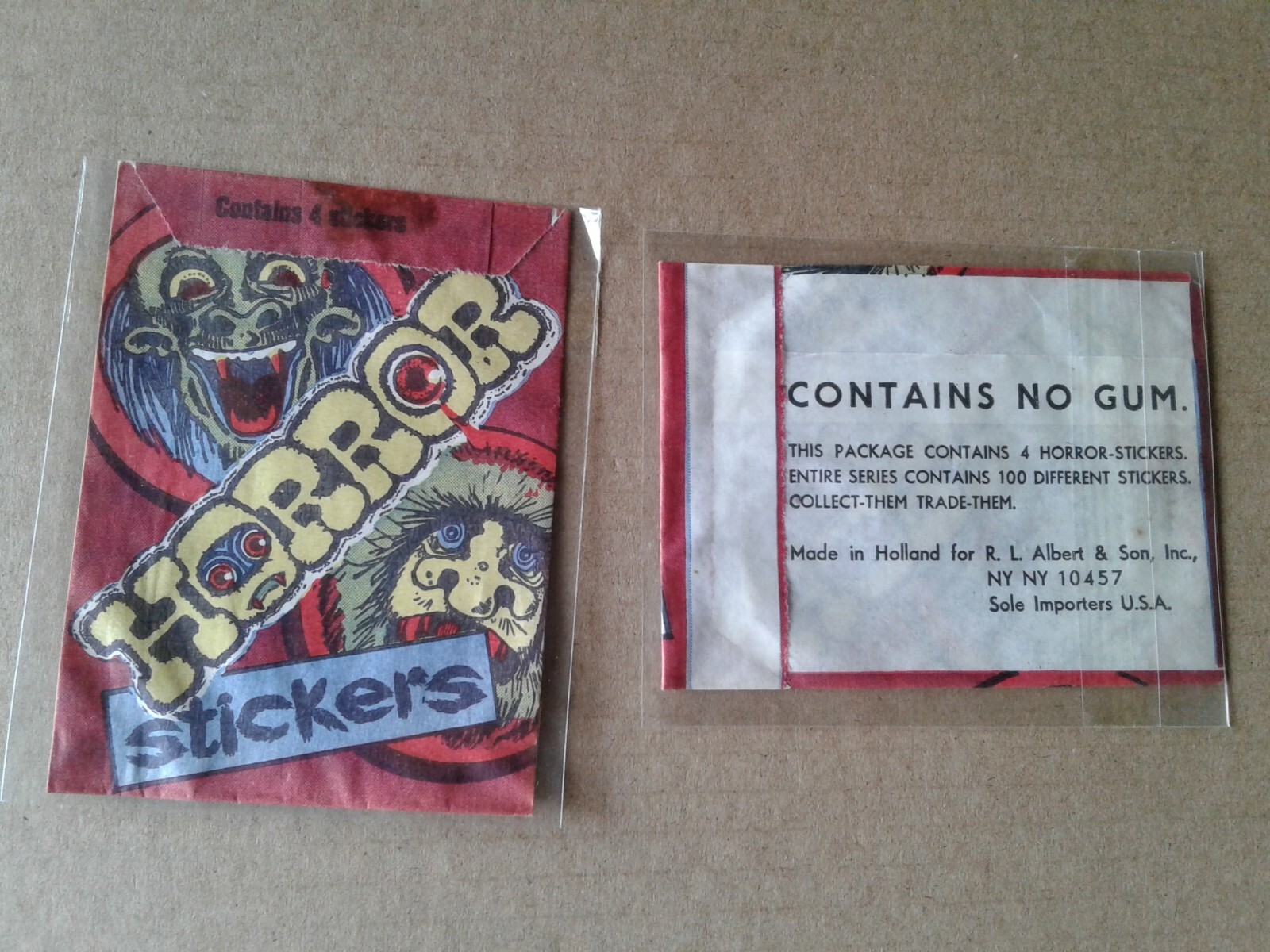 1972 Monty Horror Stickers Wrapper Empty Packet - x 1 | eBay
