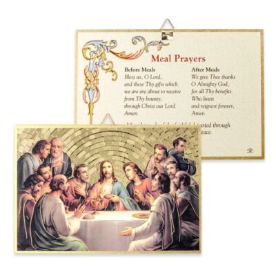 The Last Supper Plaque with Gold Foil Wood Prayer Card | eBay