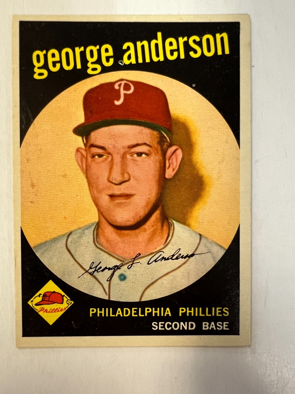 Topps 1959 Baseball Card ~ George Anderson #388 ~ Phillies ~ Second ...
