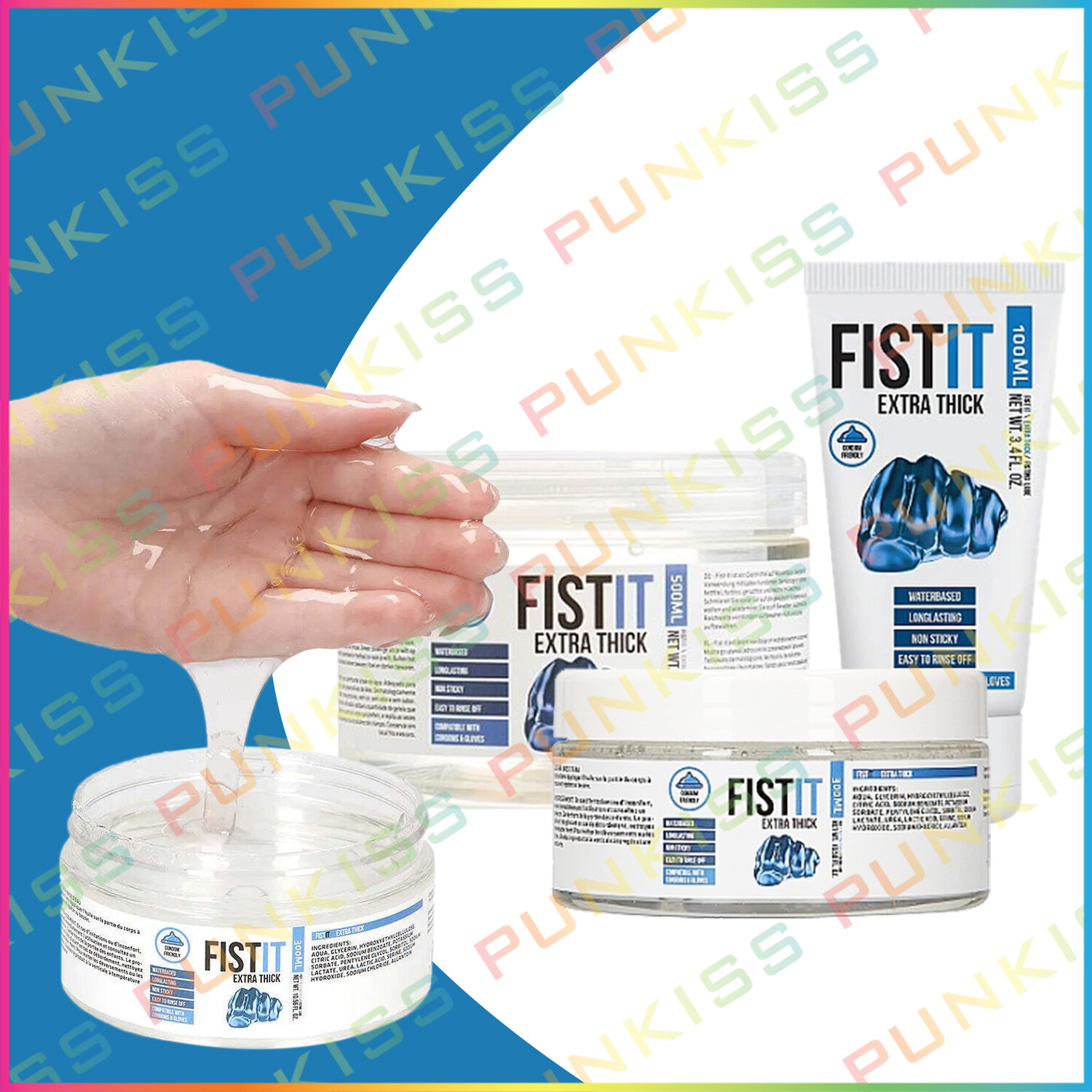 FIST IT Extra Thick Lubricant💋Water-Based Sex Lube Gel, Safe with Latex ...