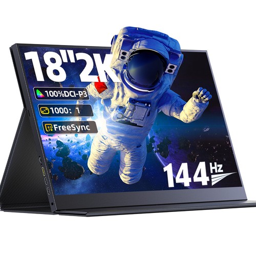 EVICIV 144Hz Portable Monitor 2K QHD Screen 18 Inch IPS LCD Display 100 ...