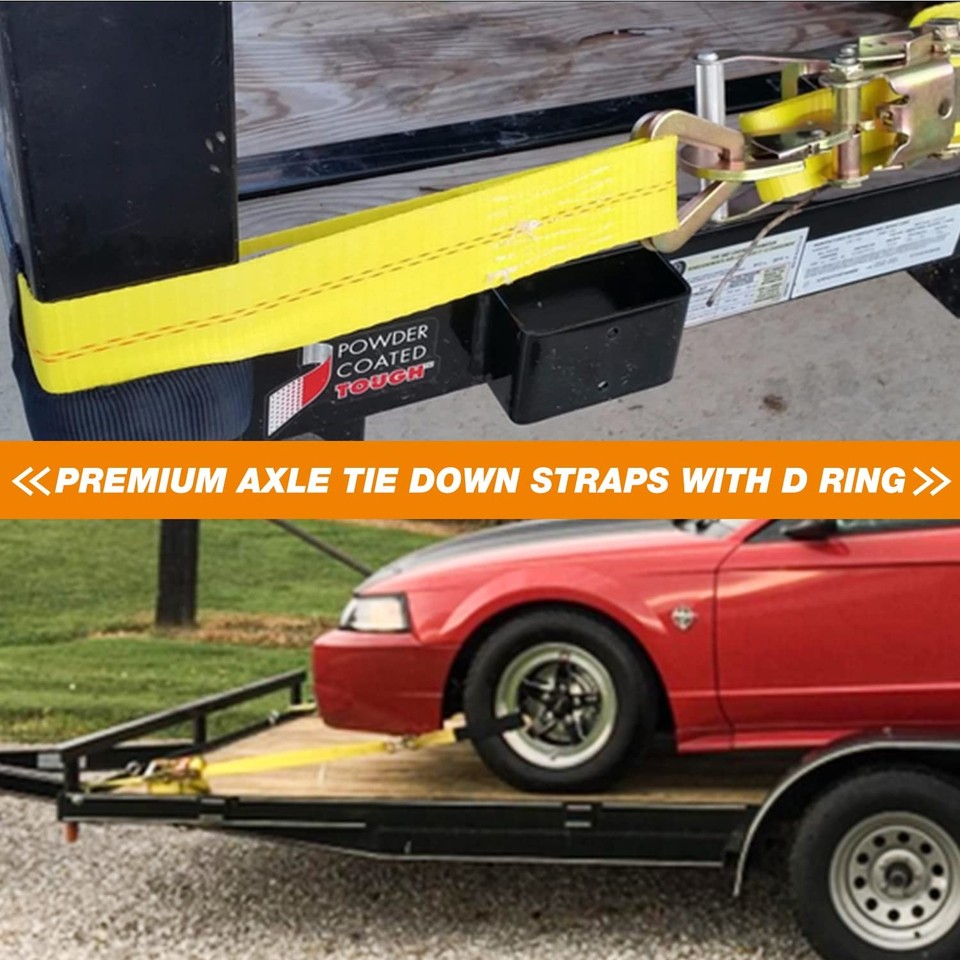 Autofonder 4 Pack 2" x36'' Premium Axle Straps Tie 36" axle straps ...