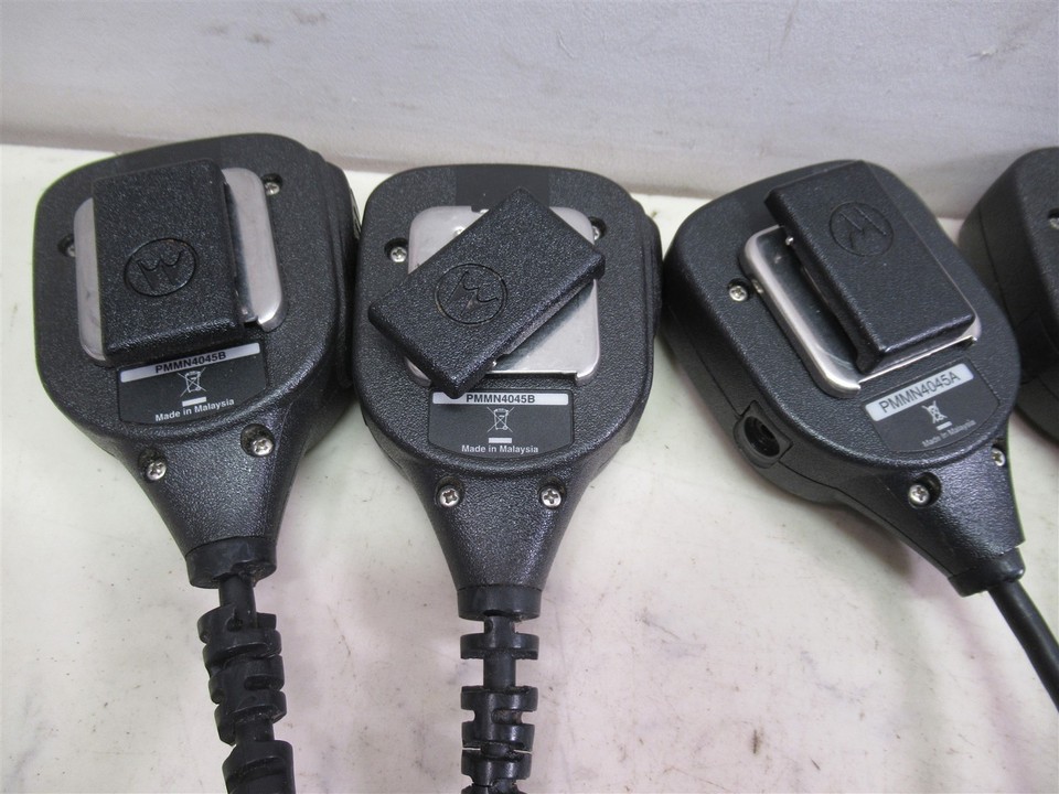 Lot of 10 Motorola PMMN4045A & PMMN4045B Speaker Microphone PTT Two-Way ...
