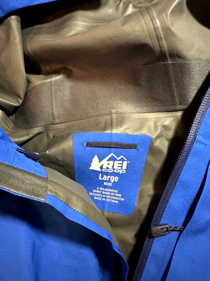 REI Co-op Rain Jacket Gore-Tex Blue Mens L - Guide Gear | eBay