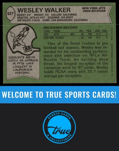 1978 Topps #327 Wesley Walker | eBay
