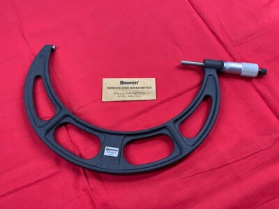 Starrett 436.1XRL-11 Outside Micrometer, Carbide Faces, Ratchet Stop IN ...