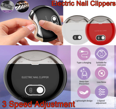 Electric Nail Clippers Automatic Fingernail Clipper Trimmer Cutter ...