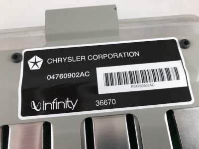 1998-2004 Chrysler 300M Infinity Amplifier 4760902AC | United States ...