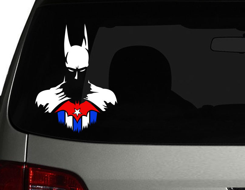 Cuba Vinyl Car Decal Sticker 6"(H) w/ Hero Batman & Cuba Flag | eBay