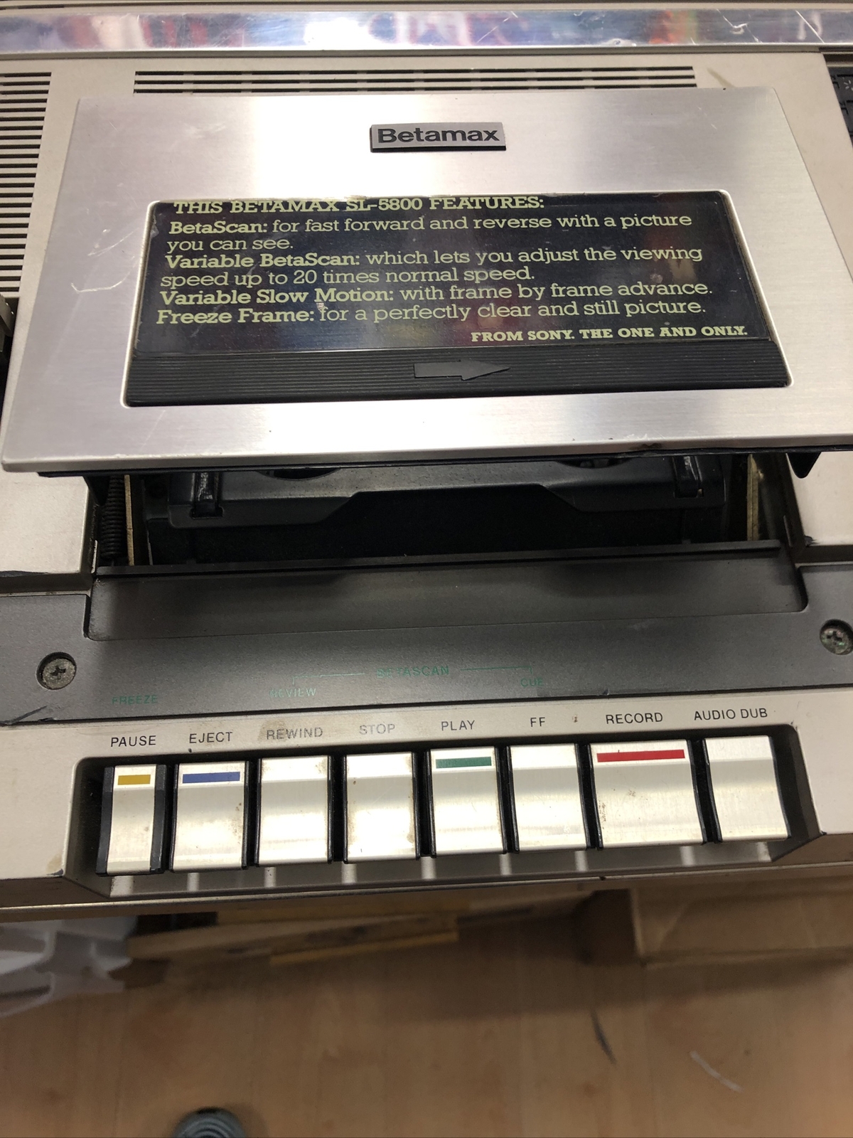 Sony Betamax Video Cassette Recorder Time Commander SL-5800 Untested ...