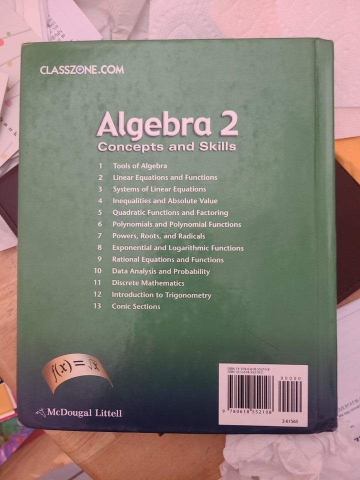 Algebra 2: Concepts and Skills: Student Edition 2008 MCDOUGAL LITTEL ...