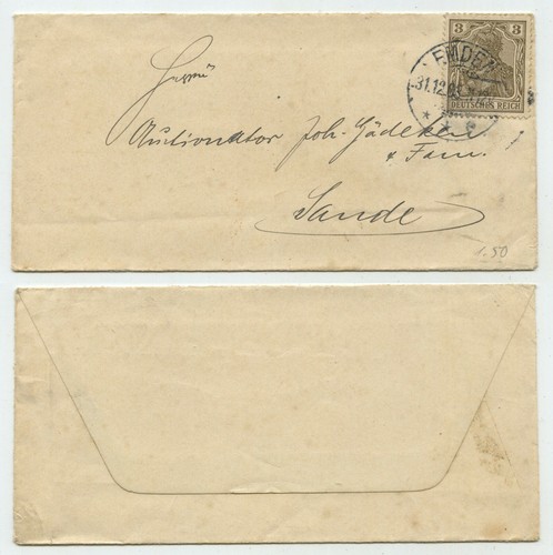 55752 - mini document - Emden 31.12.1903 to Sande | eBay