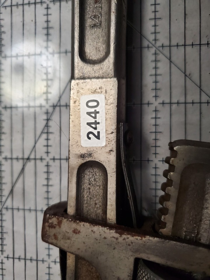 Vintage Dunlap - 14 Inch Pipe Wrench - Adjustable Wrench - Forged in ...