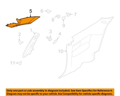 FORD OEM 08-09 Focus Quarter Panel Interior Trim-Upper Qtr Trim ...