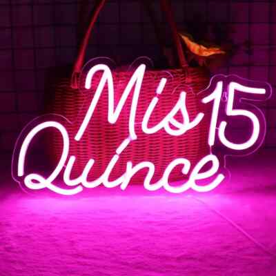 Mis 15 Quinceanera Neon Signs Wall Decor Neon Lights for Bedroom ...