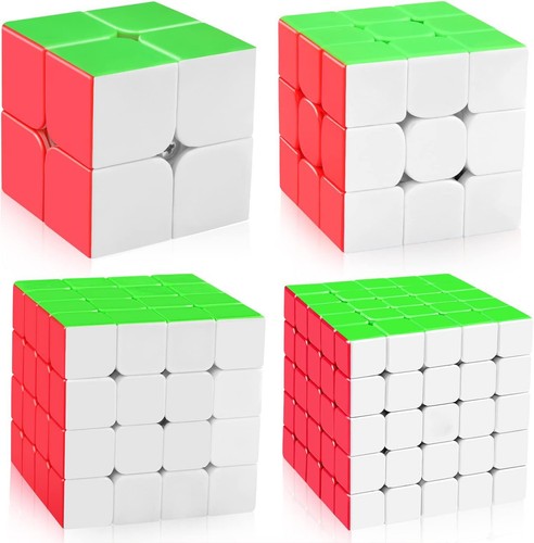 Speed Cube Set Carbon Fiber Puzzle Cube Bundle Magic Cube Set of 2x2x2 ...