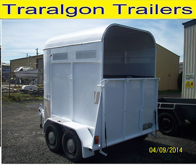 Horse float tail gate tailgate ramp door gas strut assist pivot trailer ...