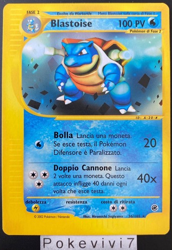 Carte Pokemon BLASTOISE 36/165 Rare Wizards Expédition Italien ITA | eBay