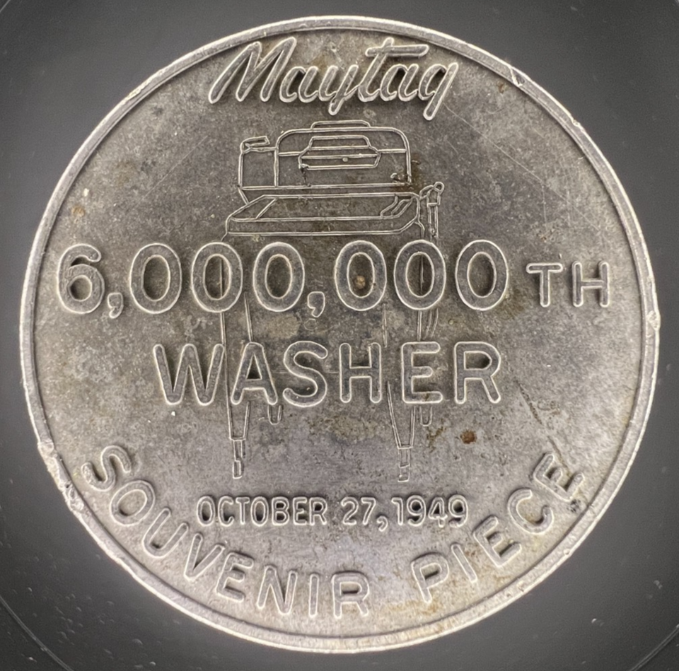 1949 Maytag Company Newton Iowa 6,000,000th Washer Token 37mm | eBay