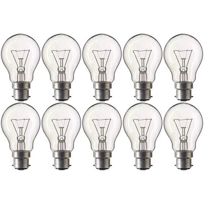 60w Watt Bayonet Light Bulbs B22 BC Cap Fit Classic Clear GLS Bulbs 2/5 ...
