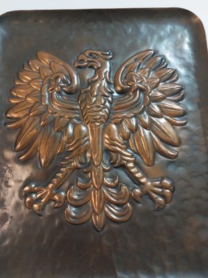 Antique Poland Polish Polski Coat of arm eagle brass hangaing emblem ...