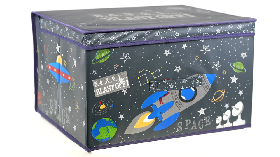 Large Folding Toy Box Collapsible Jumbo Storage Chest Kids Room Blast ...