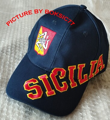 MEN WOMEN SICILIAN BASEBALL CAP SICILIA TRINACRIA ADJUSTABLE - 4 ...