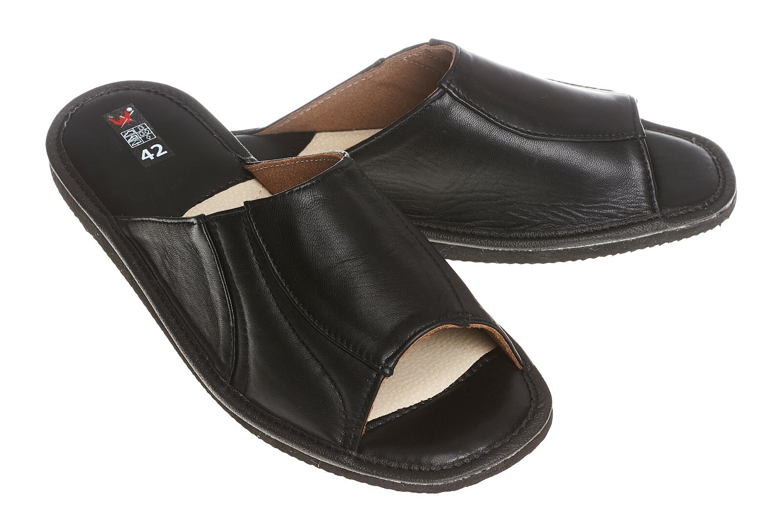 Herren Echtleder Leder HausSchuhe Pantoffeln Latschen Schlappen 40-46 ...