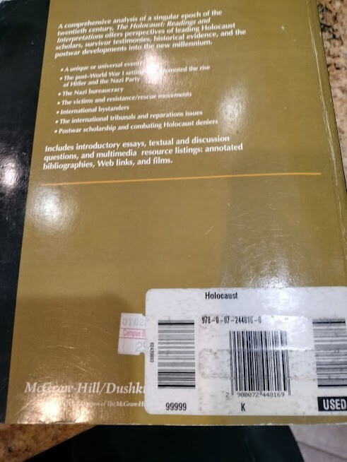 The Holocaust readings & interpretations by Joseph R. Mitchell & Helen ...