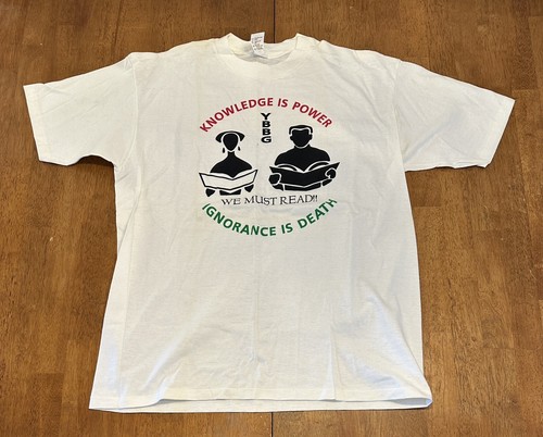 Vintage 90s Knowledge Is Power Ignorance Is Death T Shirt Fits Size ...