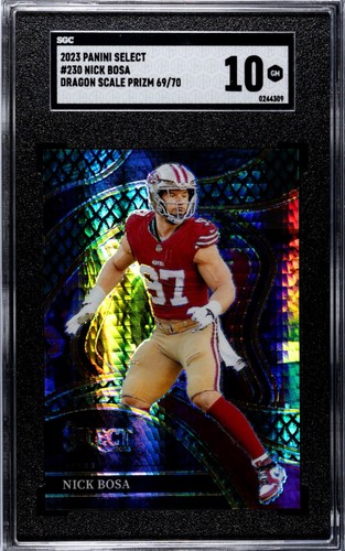 2023 Panini Select - Club Level Nick Bosa #230 Dragon Scale Prizm /70 ...