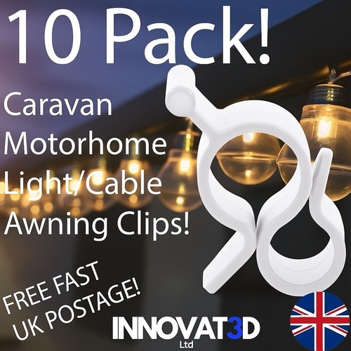 10 x Caravan Awning Rail Clips/Hooks/Hangers for Lights & Cables! | eBay UK