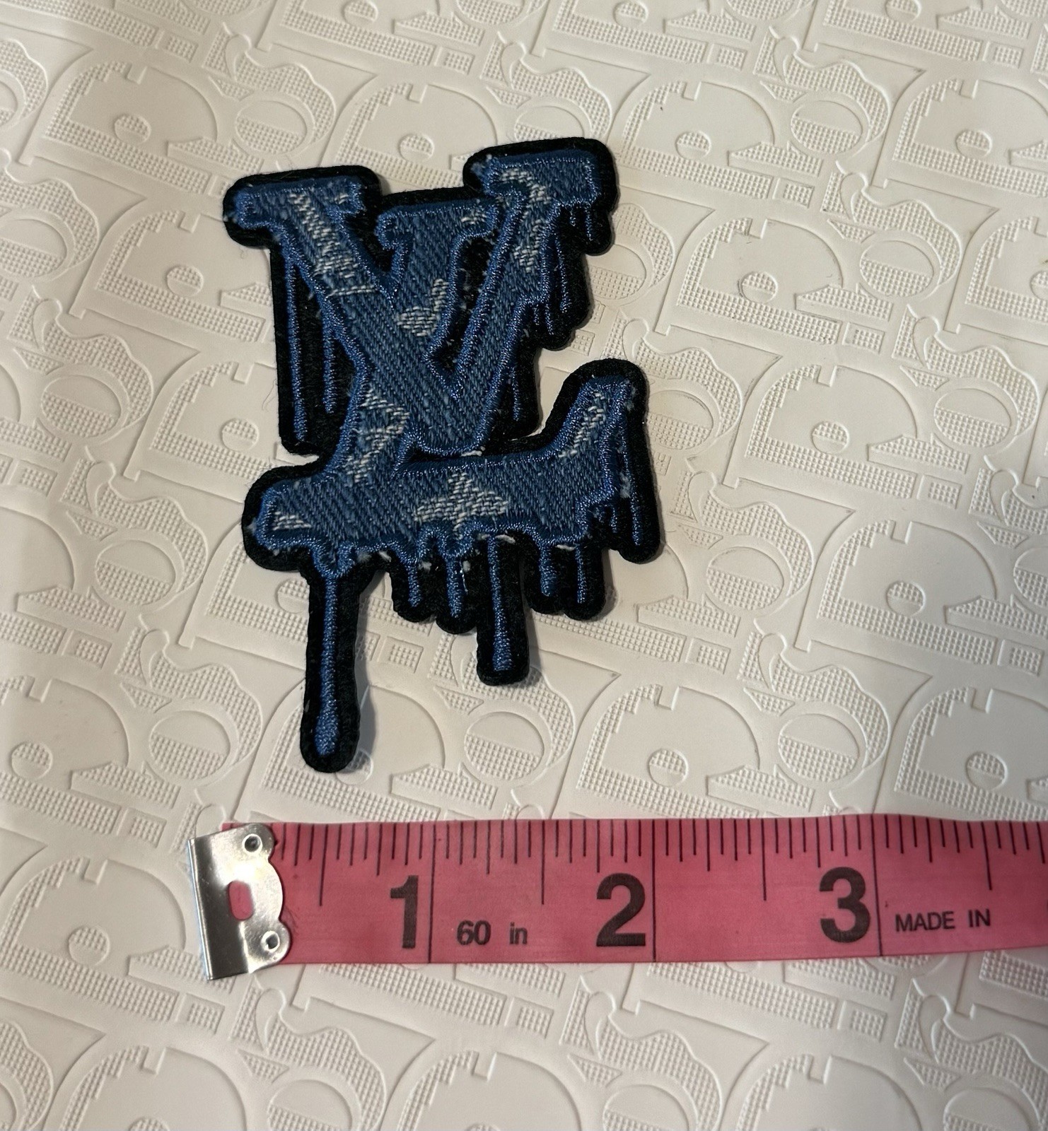 IRON ON LV PATCH DRIP PATCH FOR HATS SHOES NAGS AND JACKETS ...