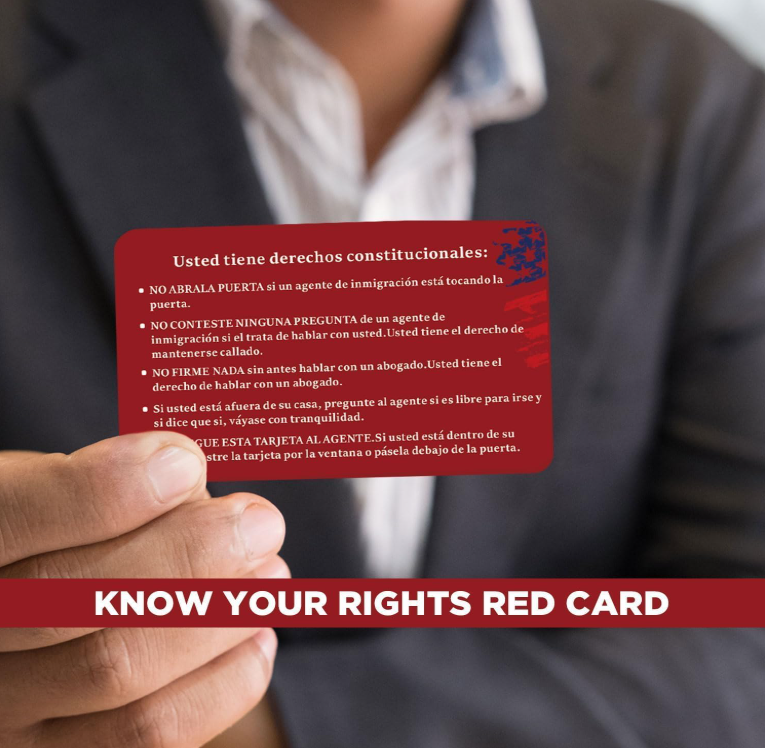 20 PCS Know Your Rights Immigration Red Card - English & Spanish 20PCS ...