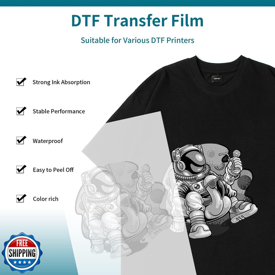 Jecqbor DTF Transfer Film Paper Roll 13 Inch x 328 FT, Double Sid | eBay UK