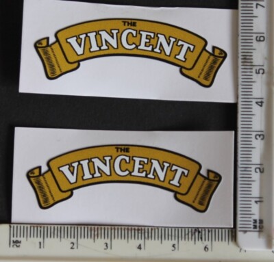 2 x Classic Style Vincent Motorcycle Stickers (B33) * | eBay