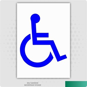 Wheelchair Self-Adhesive Sticker - Disabled Vinyl, Car Sticker | eBay