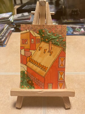 ACEO Original Mixed Media Painting Art Card ATC #326 | eBay