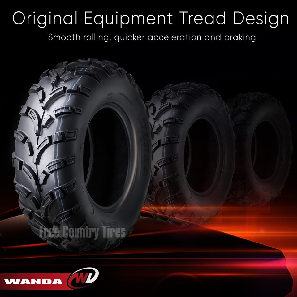 WANDA UTV ATV Tires 24x8-11 24x8x11 205/80-11 /6PR Lit Mud P373 Set 2 ...