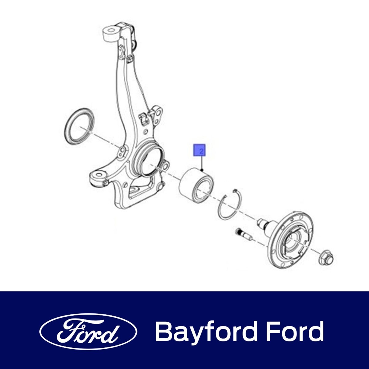 GENUINE FORD EVEREST UA TEC RANGER PX FRONT WHEEL HUB BEARING AB3Z1215B ...