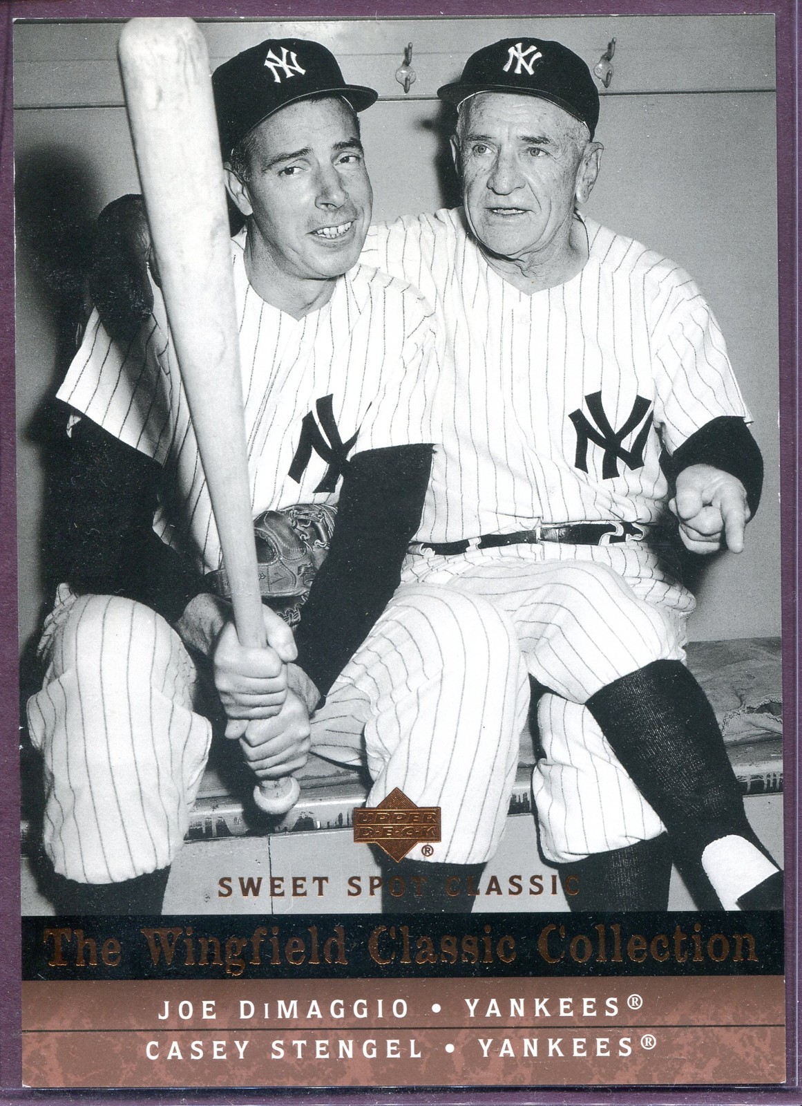 JOE DIMAGGIO - CASEY STENGEL ~ 2005 Sweet Spot Classic Wingfield Jumbo ...