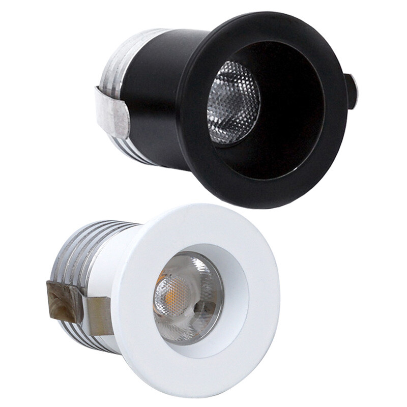 2 Pack 3W LED Mini Cabinet Lamp Recessed Lighting Showcase Ceiling ...