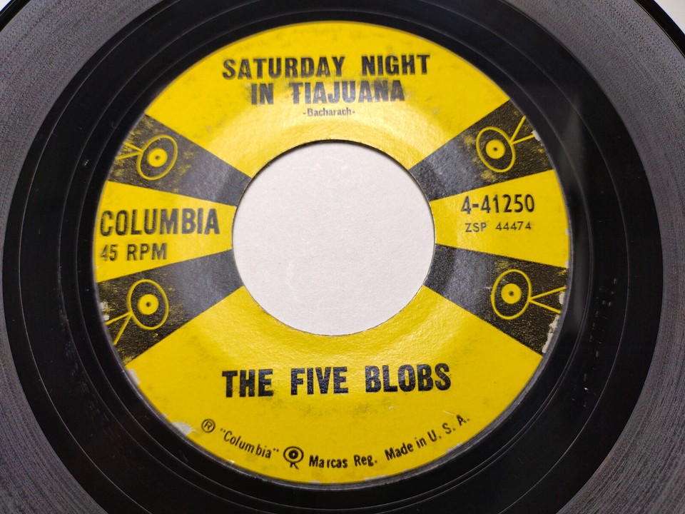 R&B Popcorn Tittyshaker 45 The Five Blobs The Blob Columbia Records VG ...